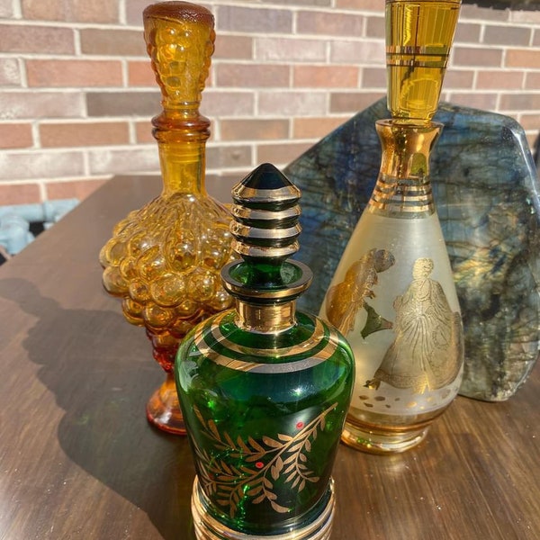 Antique Glass Decanters - Etsy
