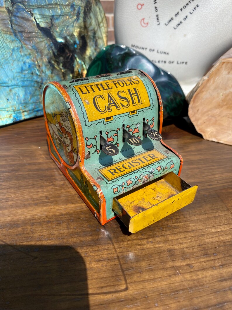 Antique Tin Litho Little Folks Register - Etsy