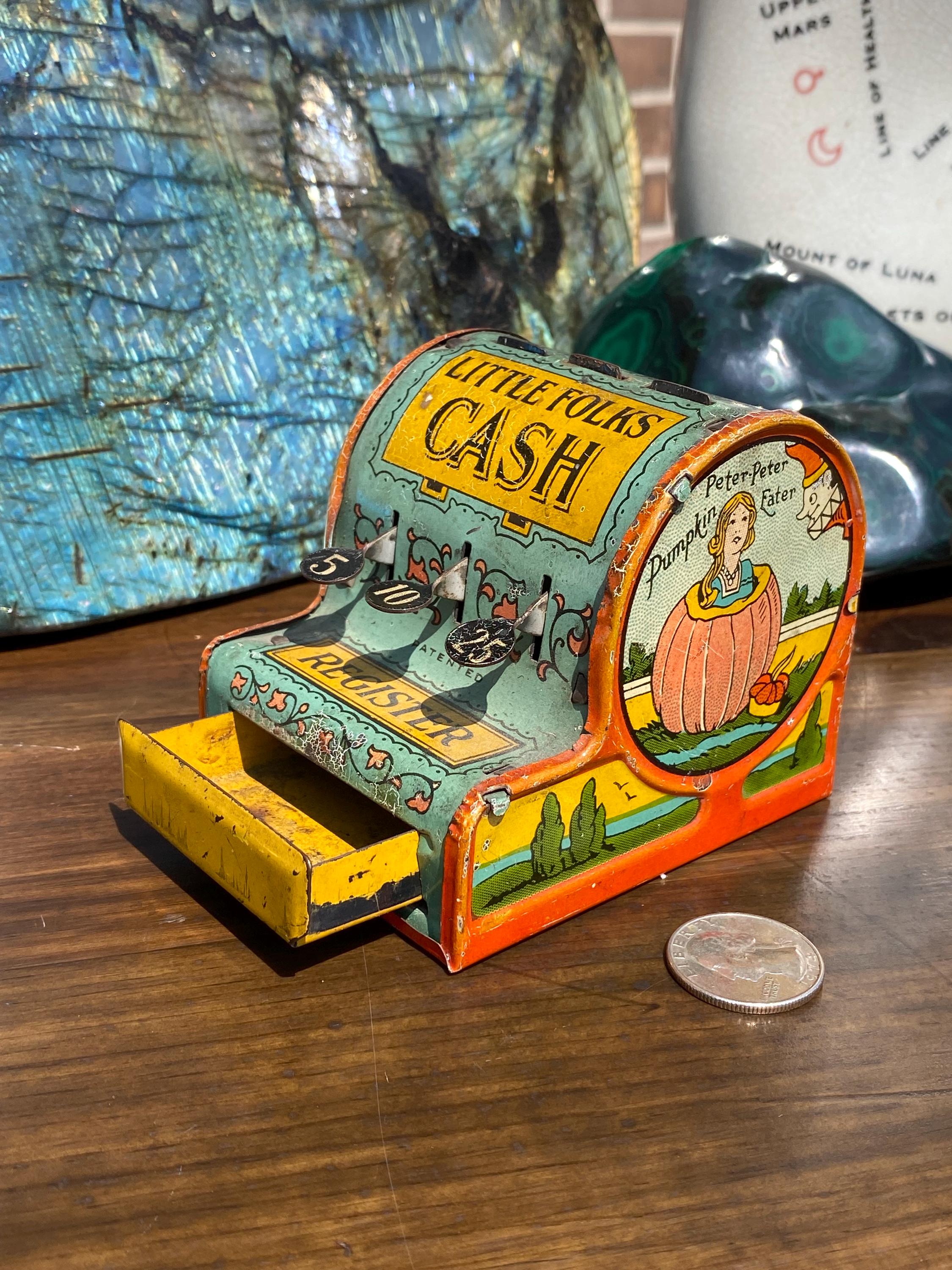 Antique Tin Litho Little Folks Register - Etsy