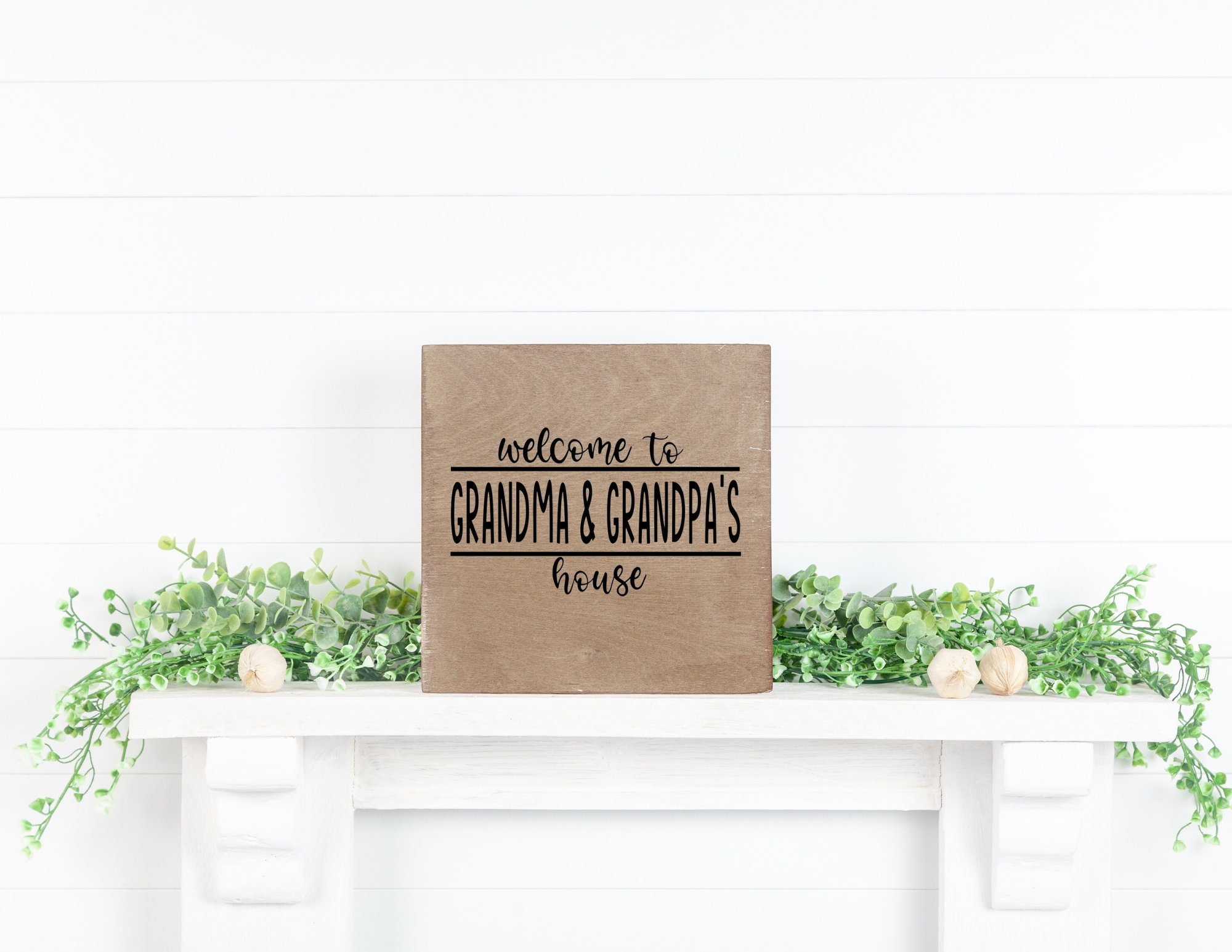 Grandma and Grandpa Welcome Sign SVG File - Etsy