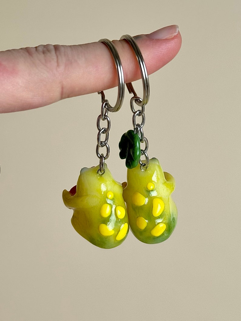 Frogs With Heart Cottagecore Polymer Clay Magnetic Couple Charm ...