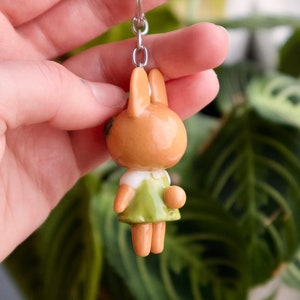 Acnh Villager Coco Bunny Keychain, Handmade Polymer Clay Animal ...