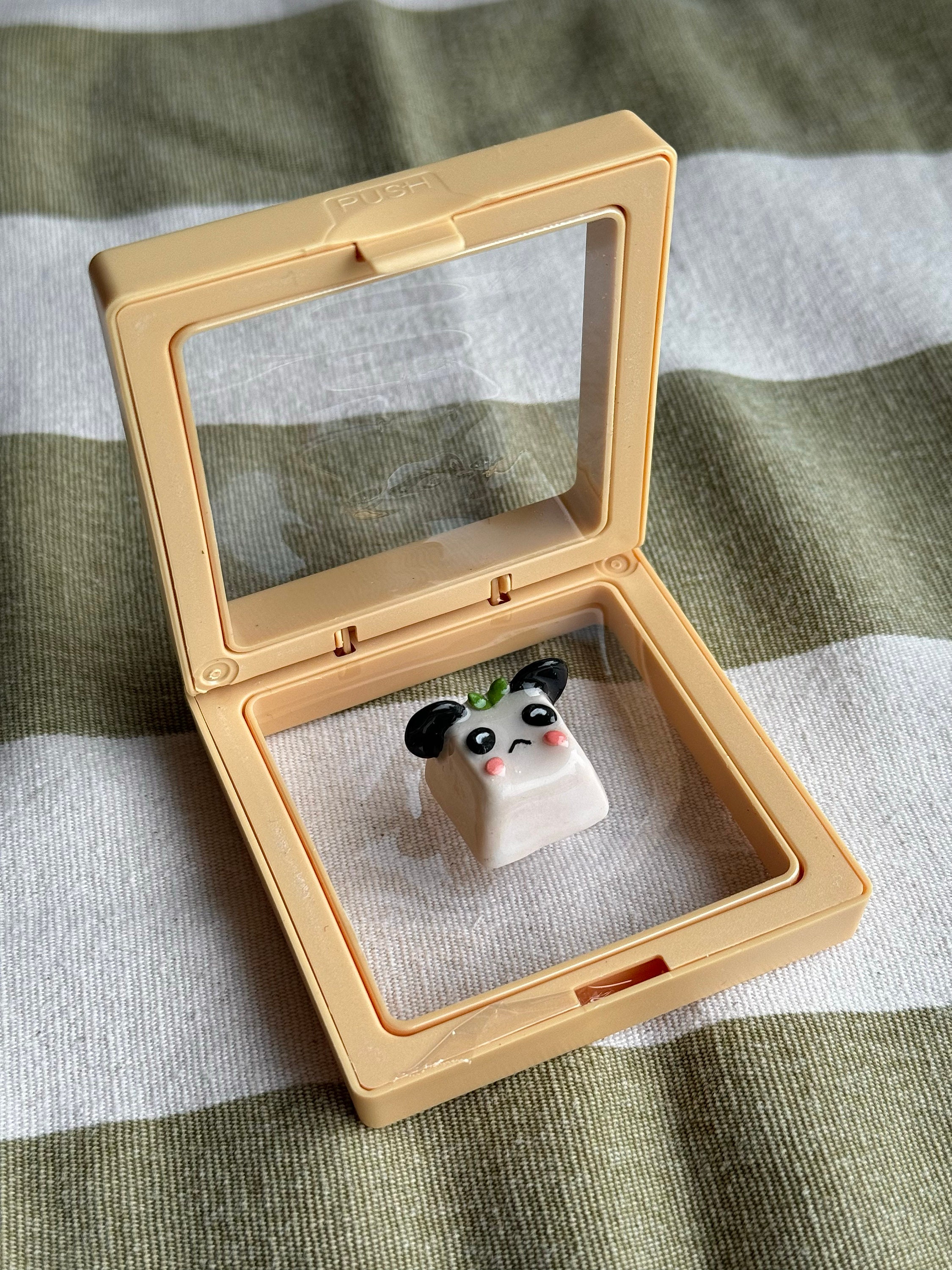 Panda Sprout Artisan Keycap for Cherry MX Stem, Custom Cottagecore ...