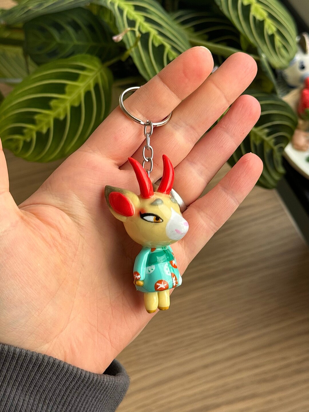 Acnh Villager Shino Deer Figurine Polymer Clay Keychain - Etsy