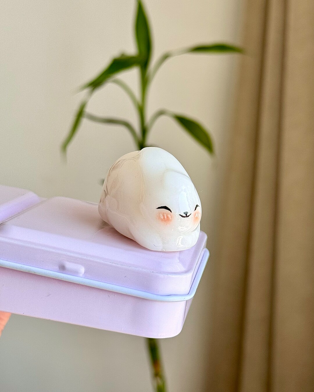 Cute Jelly Loaf Bunny Handmade Kawaii Polymer Clay Desk Friend, Fridge ...