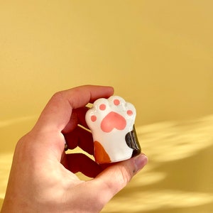Cute Clay Mini Cat Paw Photo Picture Holder, Postcard Desk Stand, Funky ...
