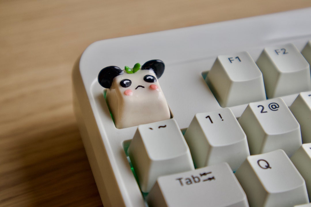 Panda Sprout Artisan Keycap for Cherry MX Stem, Custom Cottagecore ...