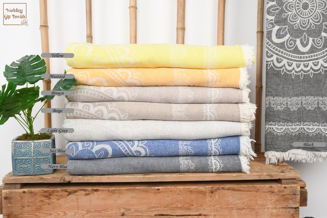 Personalized Turkish Cotton Blanket, Ethnic Throw Blanket, Wedding Gift ...