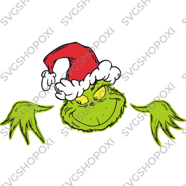 Grinch Fence Peeker - Etsy