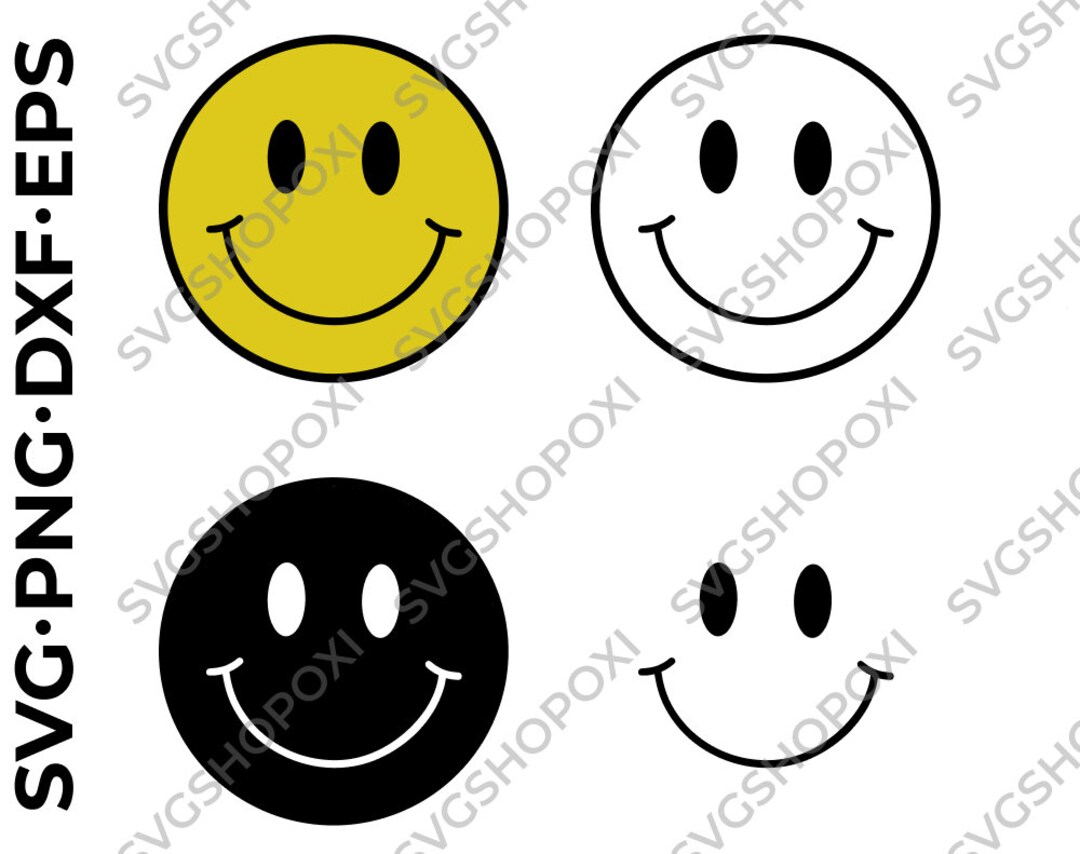 Smiley / SVG, Png, Eps, Dxf / Vektor, Cricut, Silhouette Datei - Etsy.de