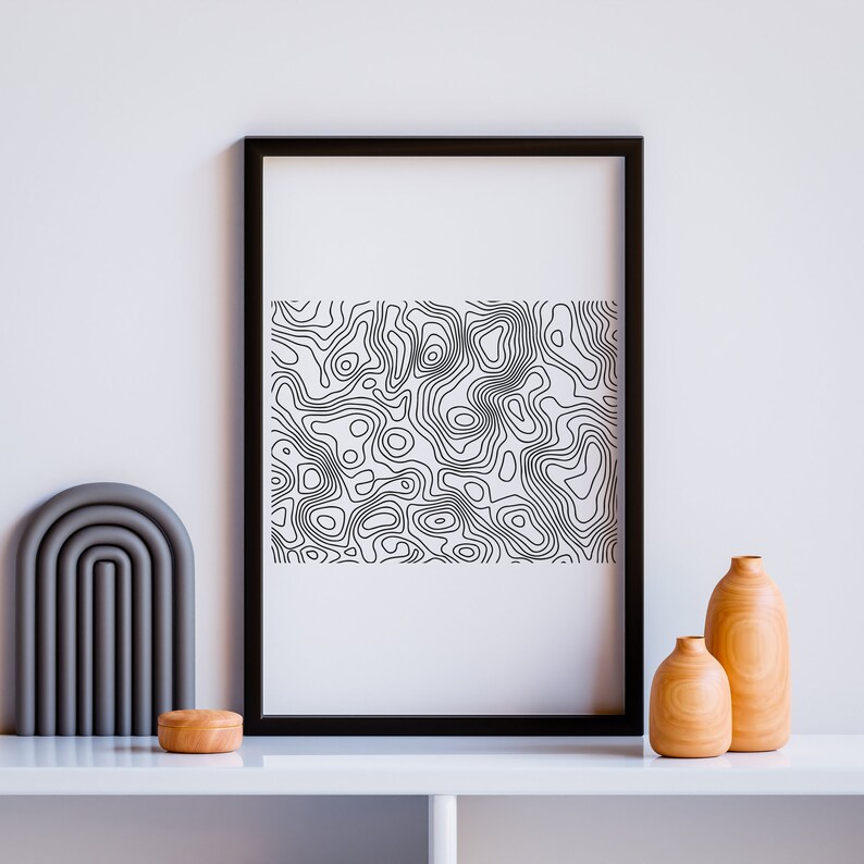 Topographic Map Pattern Svg Png Eps Dxf Cricut Silhouette File Etsy