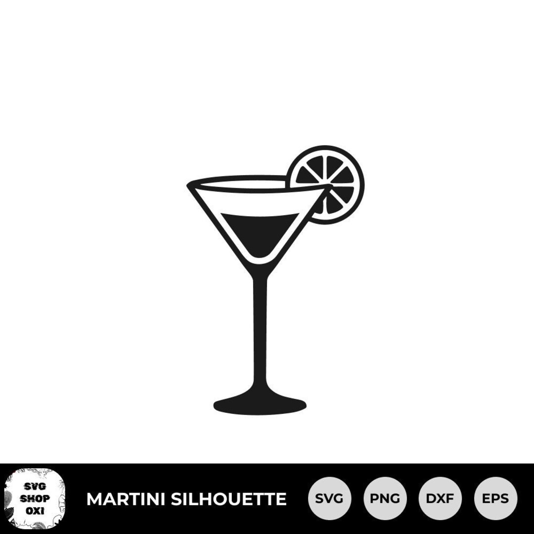 Martini Glass Svg Png Dxf Eps Silhouette Cricut Instant - Etsy