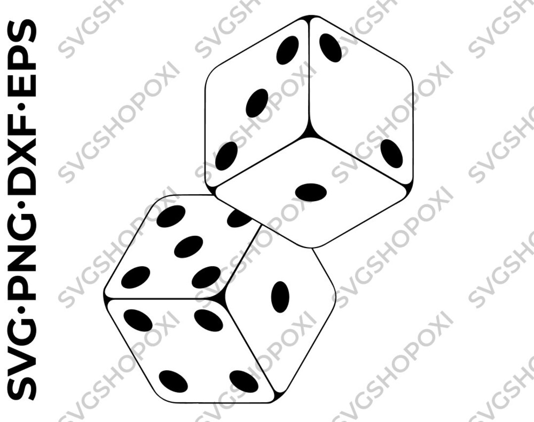 Dice Outline / Svg Png Eps Dxf / Layered Cricut - Etsy