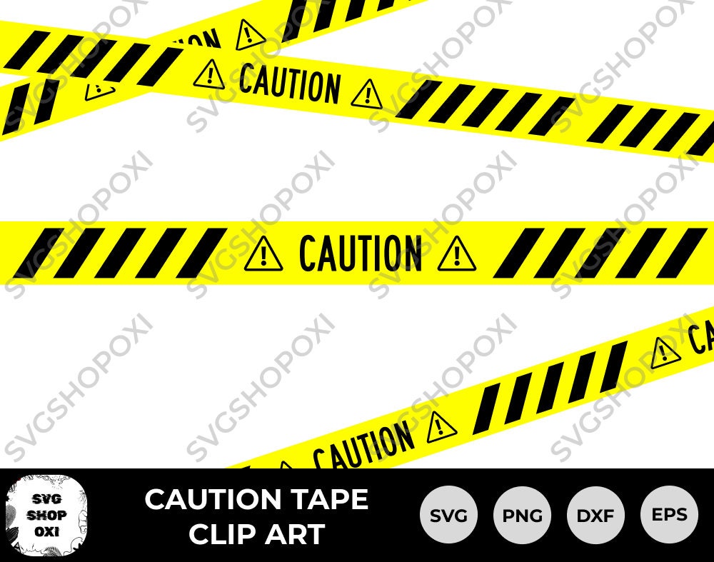 Caution Tape Svg, Png, Eps, Dxf Silhouette, Cricut, Png Clip Art ...