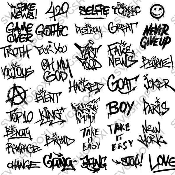 Graffiti Svg - Etsy