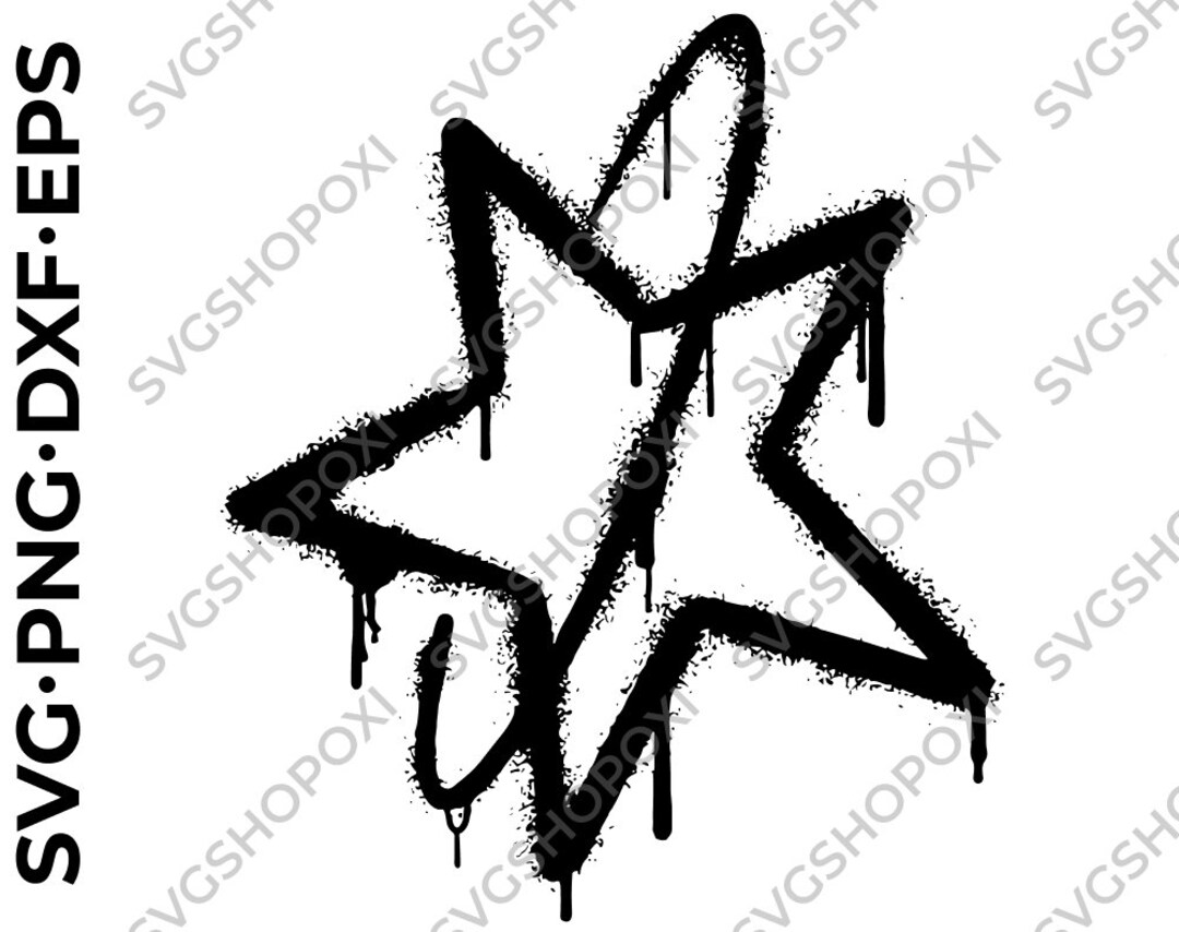 Star Grafffiti / Svg, Png, Eps, Dxf / Cricut , Silhouette File - Etsy