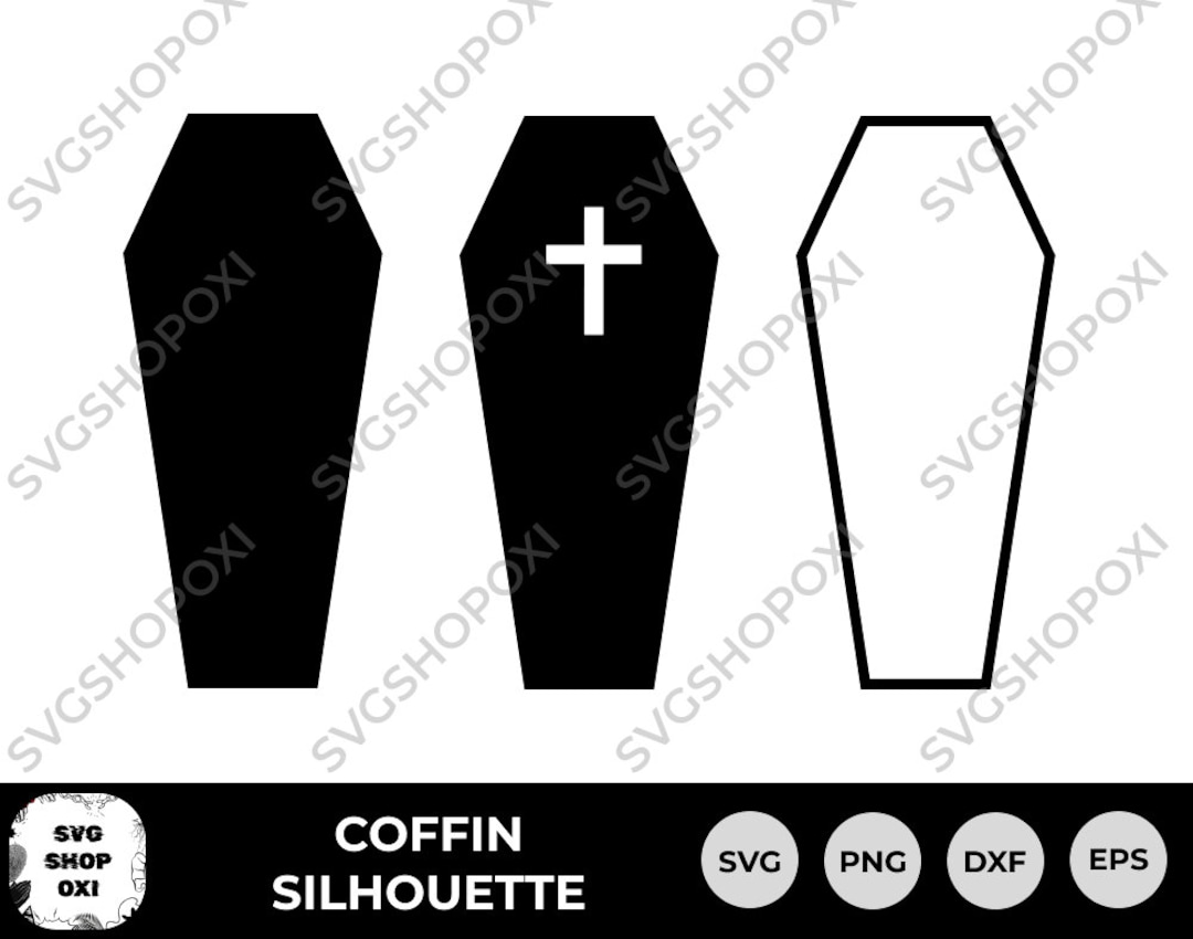 Halloween Coffin Svg Png Eps Dxf Silhouette Cricut Png - Etsy