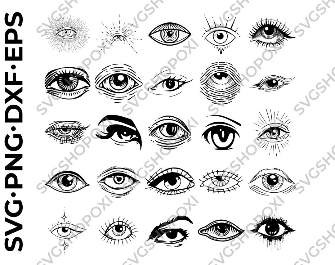 Eye Bundle / Svg, Png, Eps, Dxf / Cricut , Silhouette, Vector File - Etsy