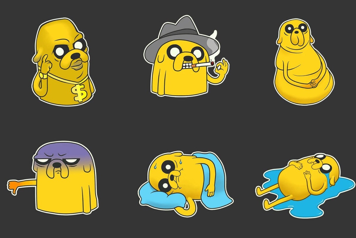 Jake the Dog Stickers PNG Jake the Dog Bundle Illustrations - Etsy