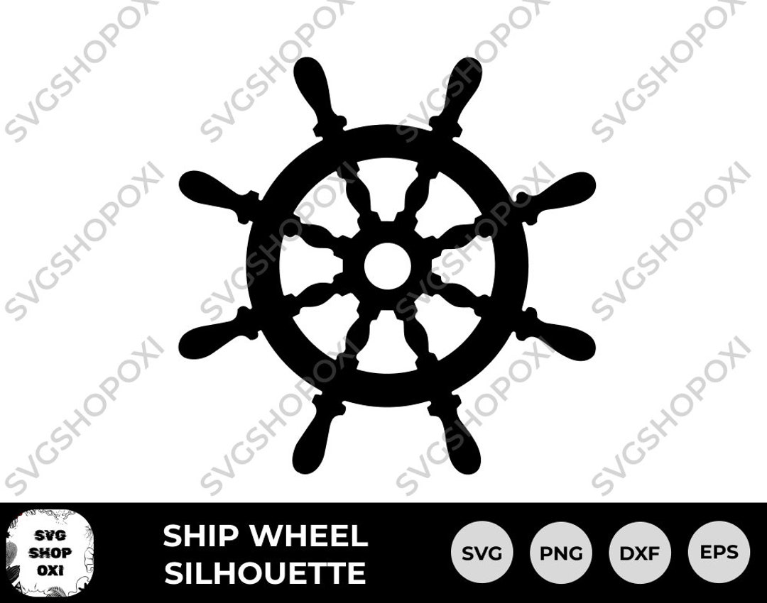 Ship Wheel Svg Png Eps Dxf Silhouette Cricut Clip Art - Etsy