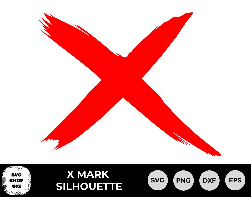 Red X Mark Svg Png Eps Dxf Silhouette Cricut Clip Art - Etsy