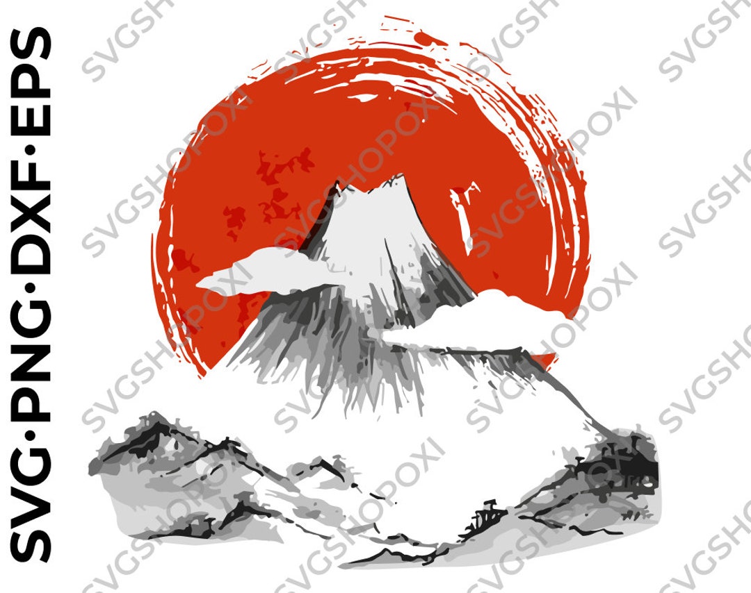 Japan Hill / Svg, Png, Eps, Dxf / Cricut , Silhouette File - Etsy