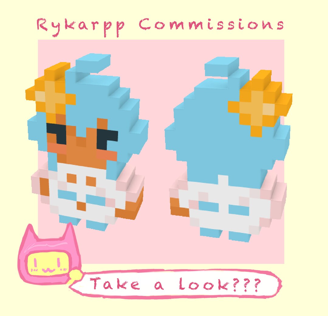 3D Pixel Model OC Commission Let Me Draw Your OC Stylised Cute Low Poly ...