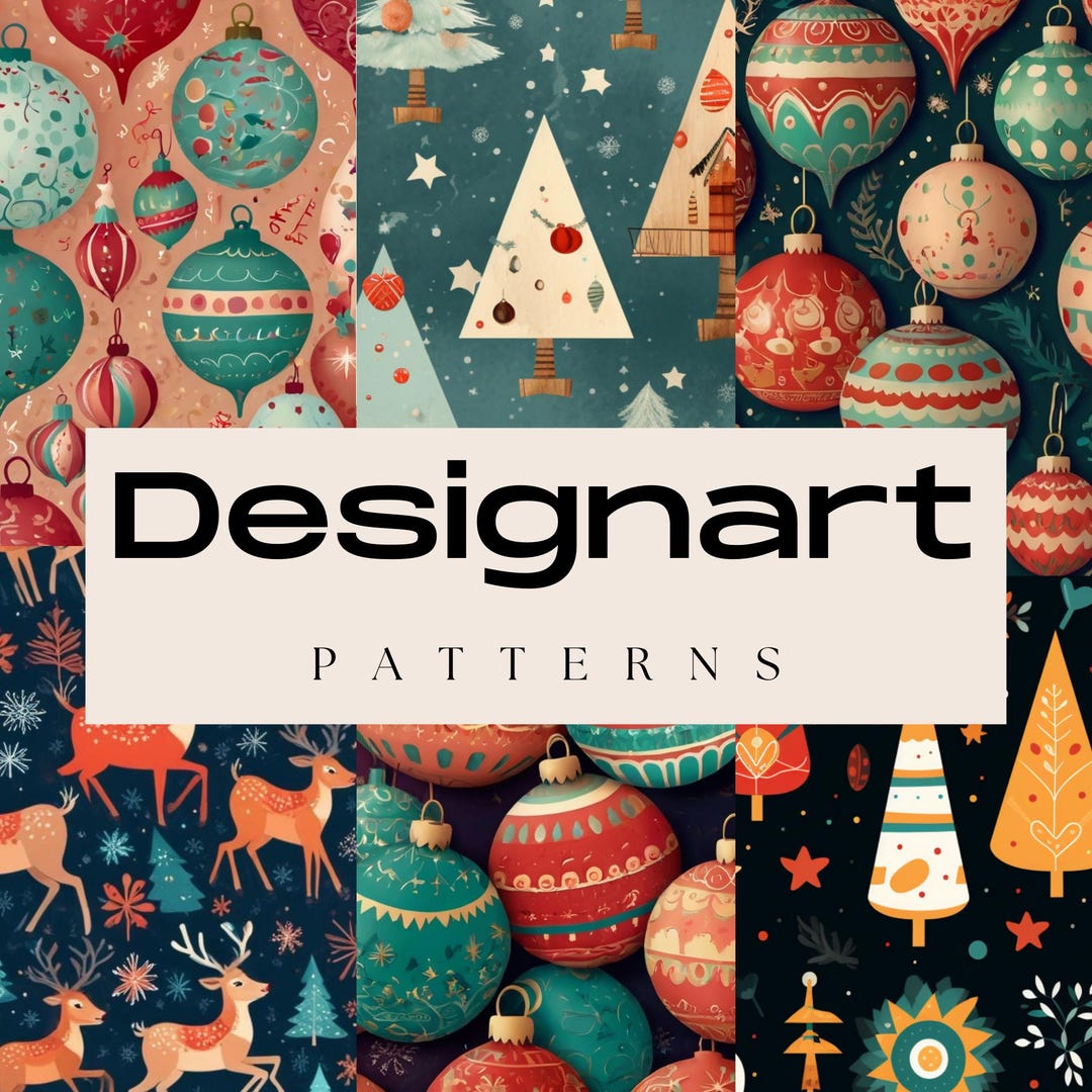 Christmas Digital Paper Pack: Seamless Xmas Patterns (digital Download ...