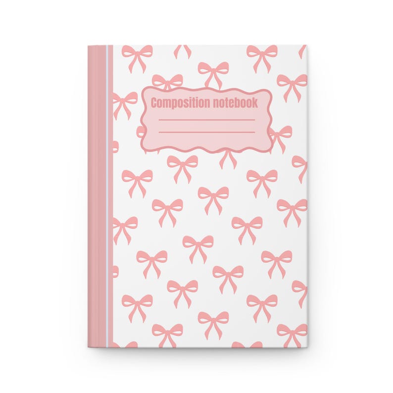 Pink Bow Composition Notebook - Etsy