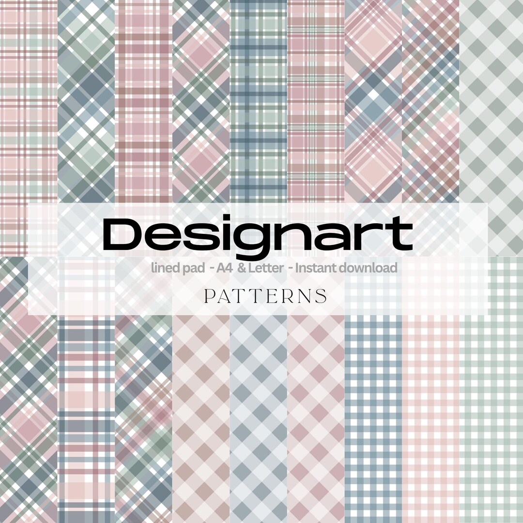 Watercolor Earth Tones Digital Paper: Boho Plaid & Gingham (digital ...