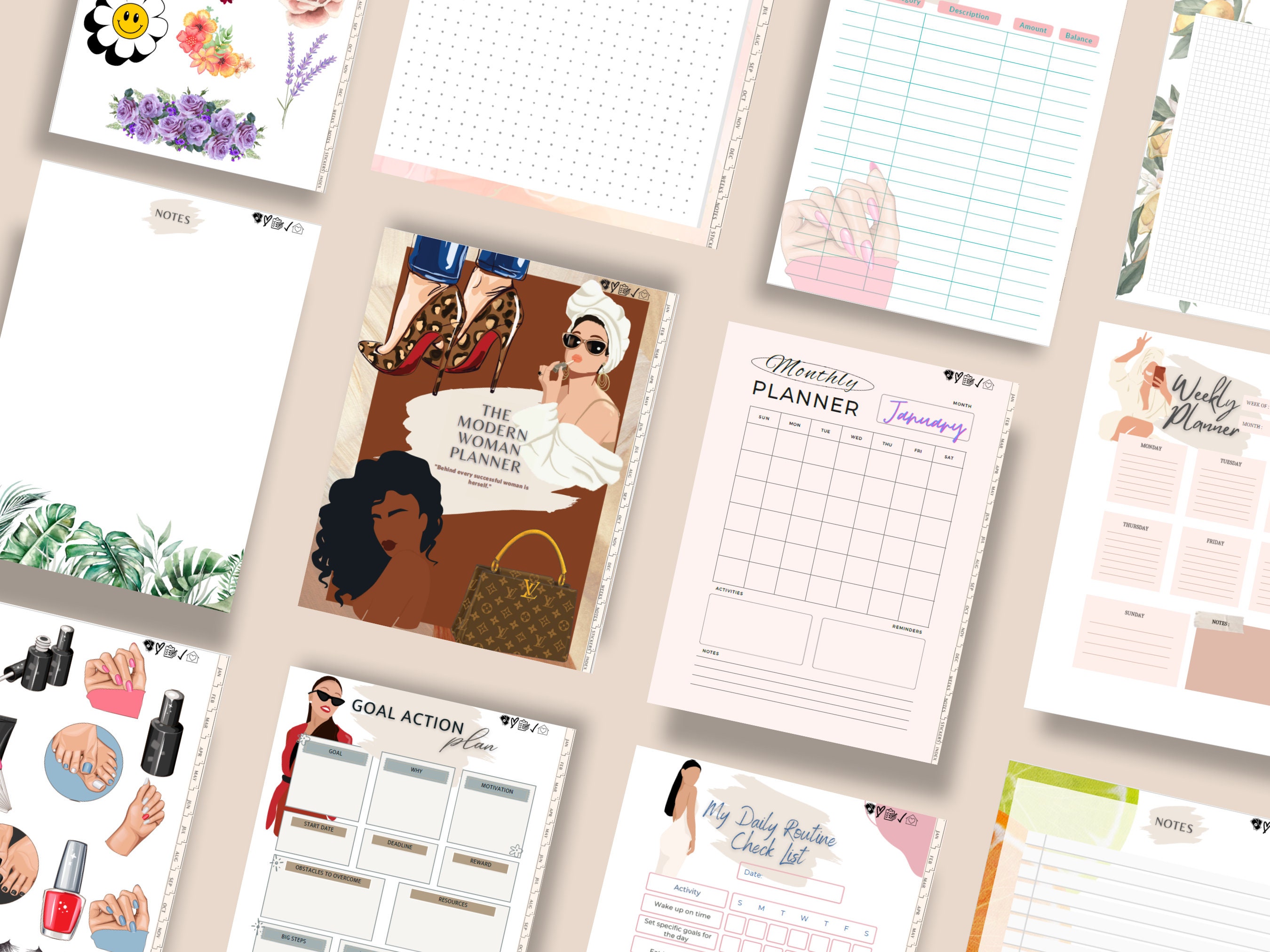 2023 Digital Planner, the Modern Woman Planner, Goodnotes Planner ...