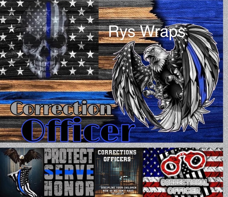 Correction Officer Tumbler Wrap - Etsy