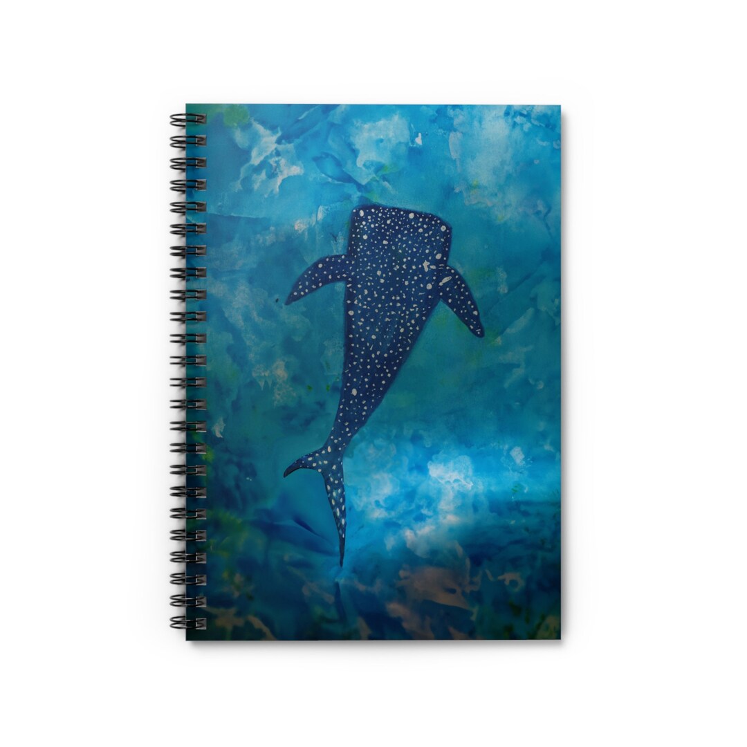 Whale Shark Watercolor Print Spiral Notebook Ruled Line - Etsy