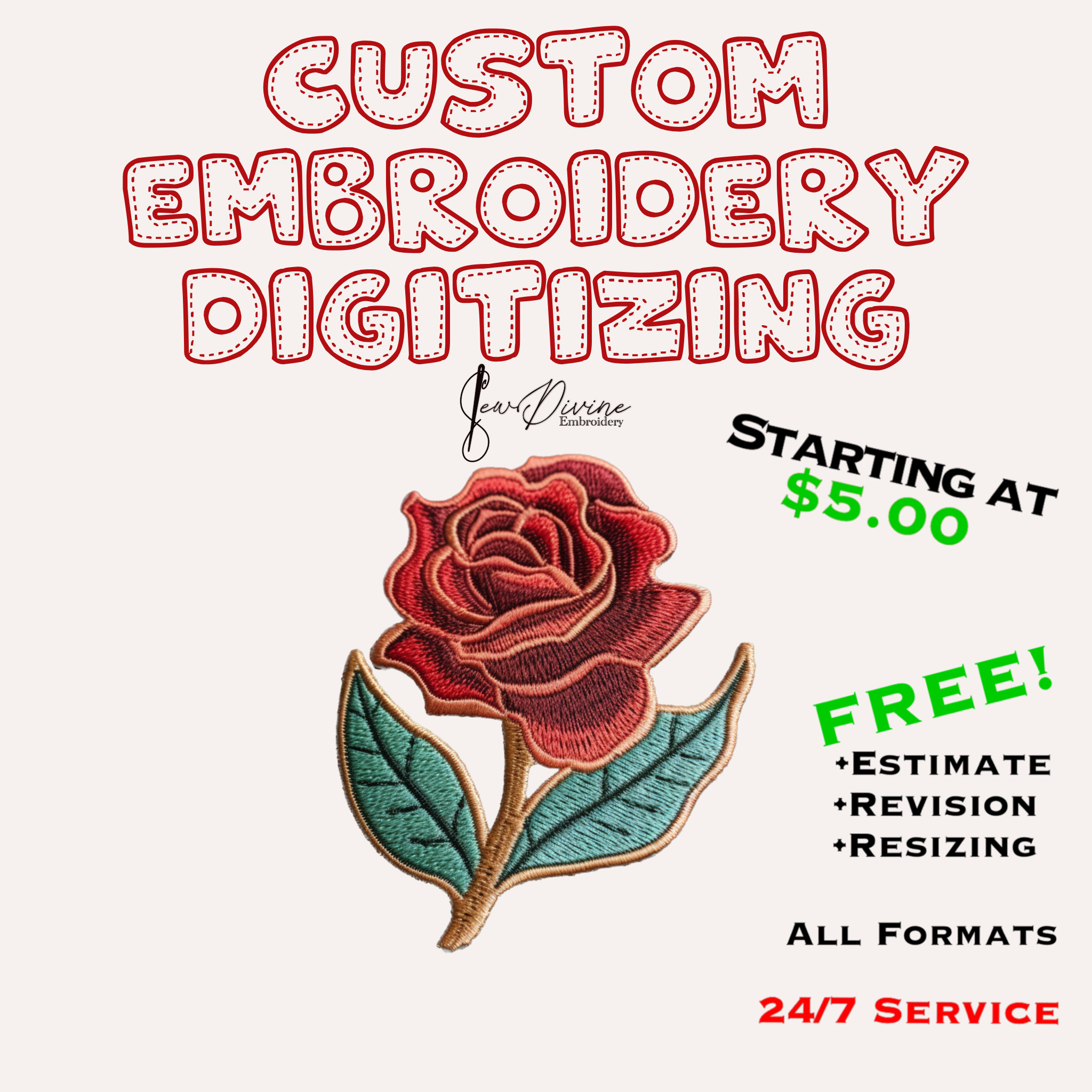 Custom Embroidery Digitizing, Custom Embroidery Patterns, Custom ...