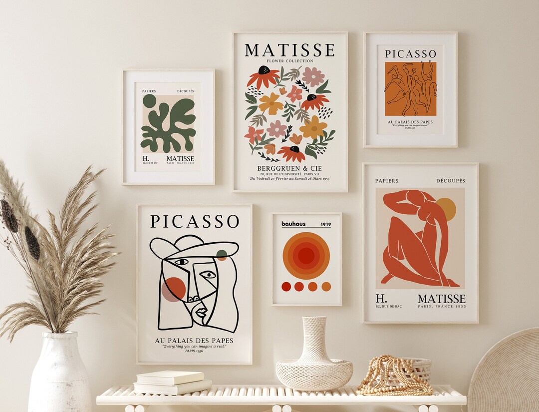 Gallery Wall Art Set of 6, Exhibition Poster Set, Matisse Print ...