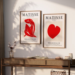 Henri Matisse Heart Poster Set of 3, Matisse Heart Exhibition Poster ...