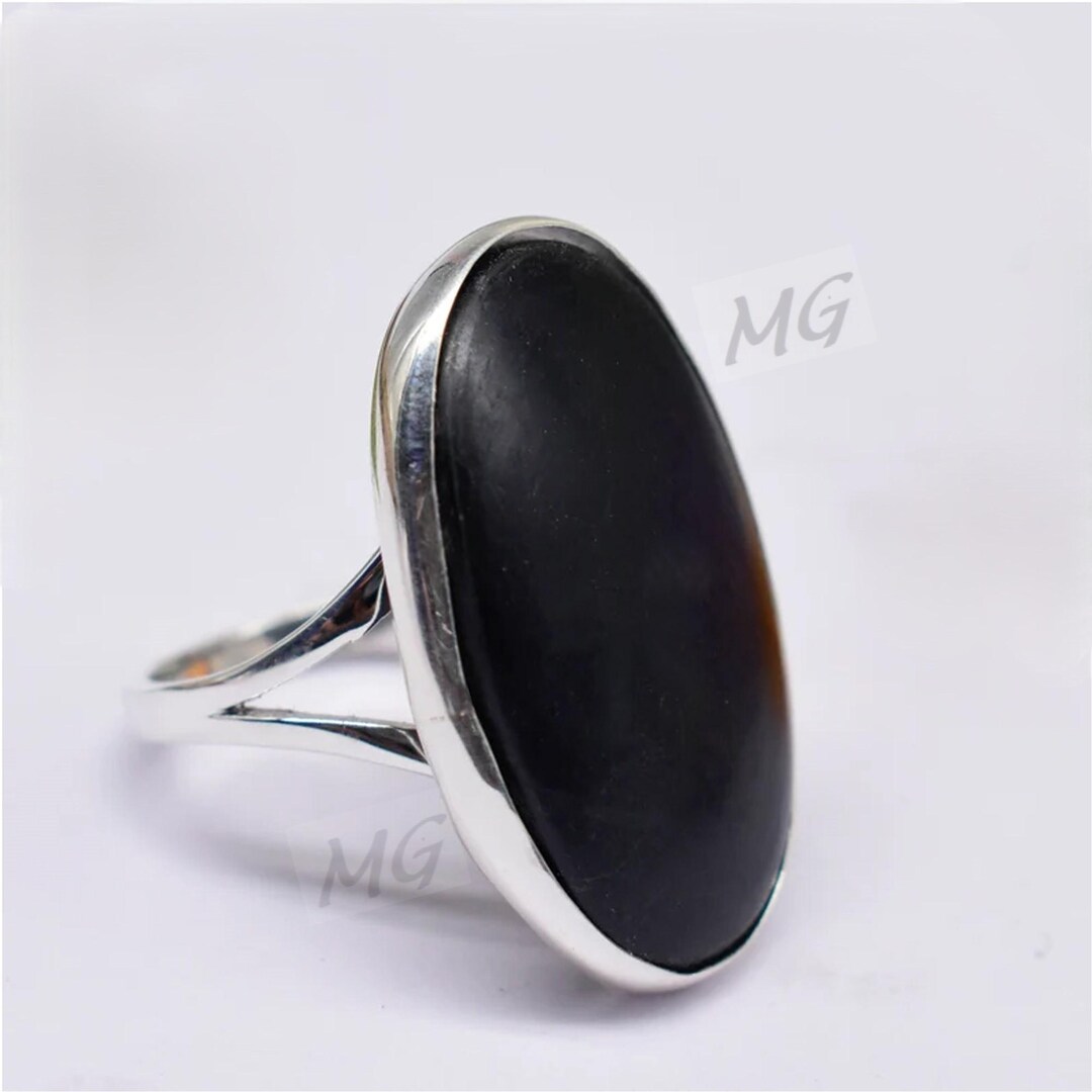 Handcrafted Shungite Ring for Grounding & Protection , Shungite With ...