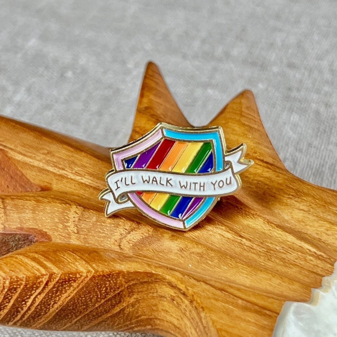 I'll Walk With You Pin | LGBT Ally Pin | Progress Flag | Pride Pin ...