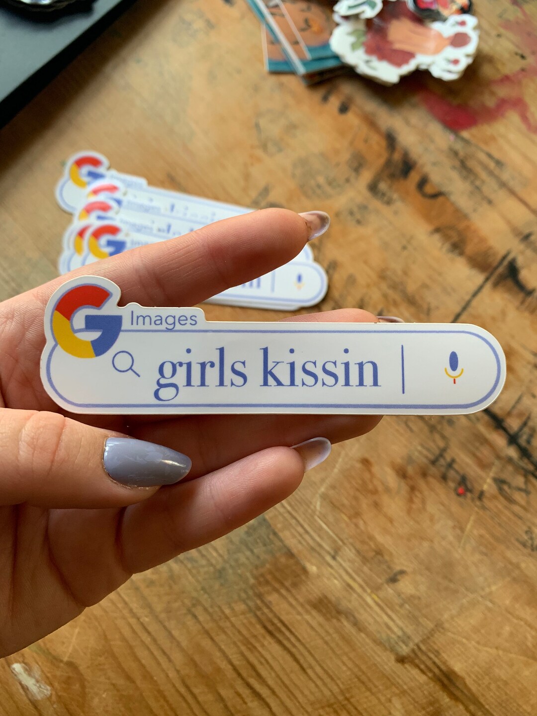 Girls Kissing Sticker - Etsy