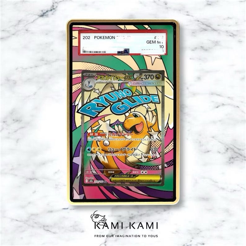 Mega Dragonite Ex MA Custom Pokémon Card Graded Display Case for PSA ...