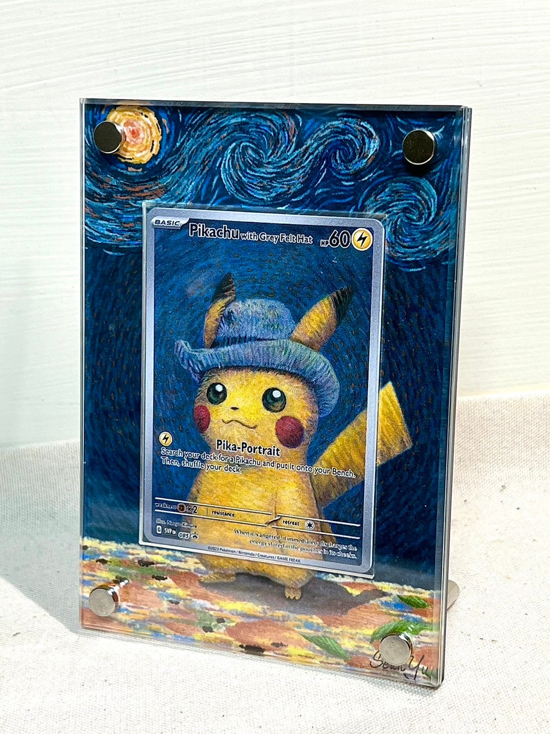 Pikachu Van Gogh Custom Pokémon Card Display Frame Case - Etsy UK