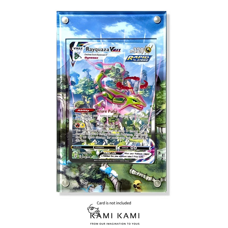 Rayquaza Vmax Alt Art Custom Pokémon Card Display Frame Case - Etsy