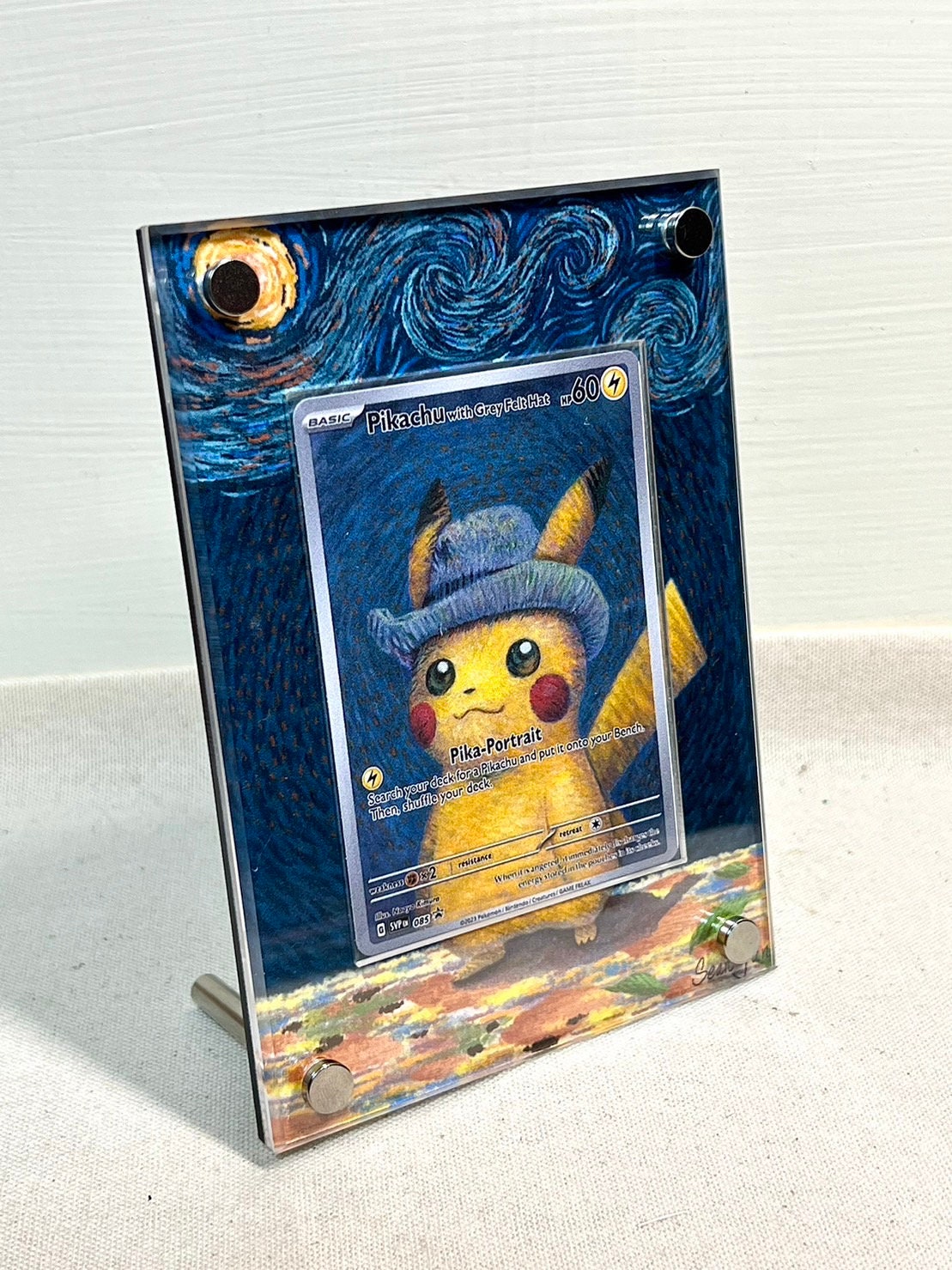 Pikachu Van Gogh Custom Pokémon Card Display Frame Case - Etsy UK