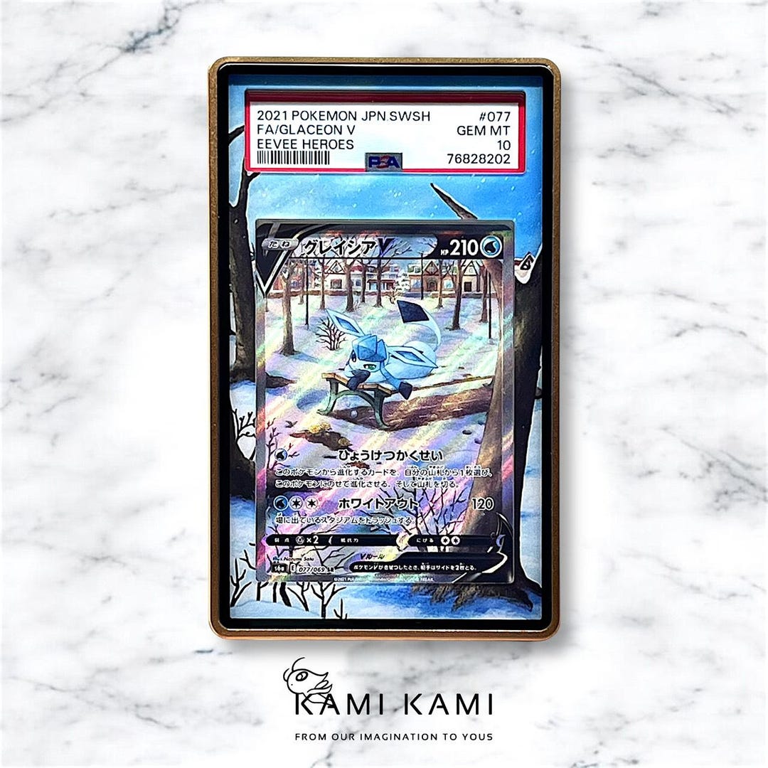 Glaceon V Custom Pokémon Card Graded Display Case for PSA/BGS - Etsy