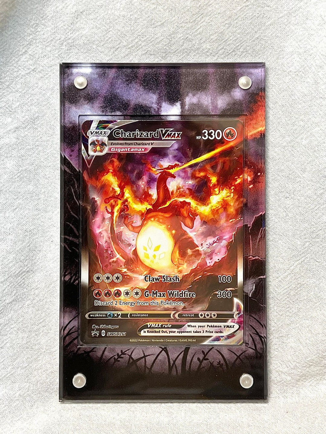 Charizard Vmax UPC Promo Custom Pokémon Card Display Frame Case - Etsy