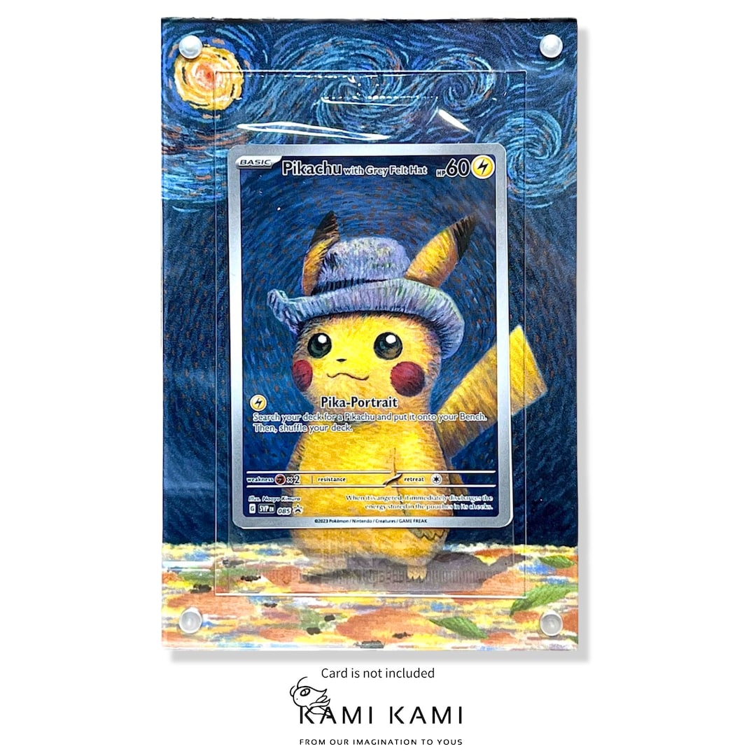 Pikachu Van Gogh Custom Pokémon Card Display Frame Case - Etsy UK
