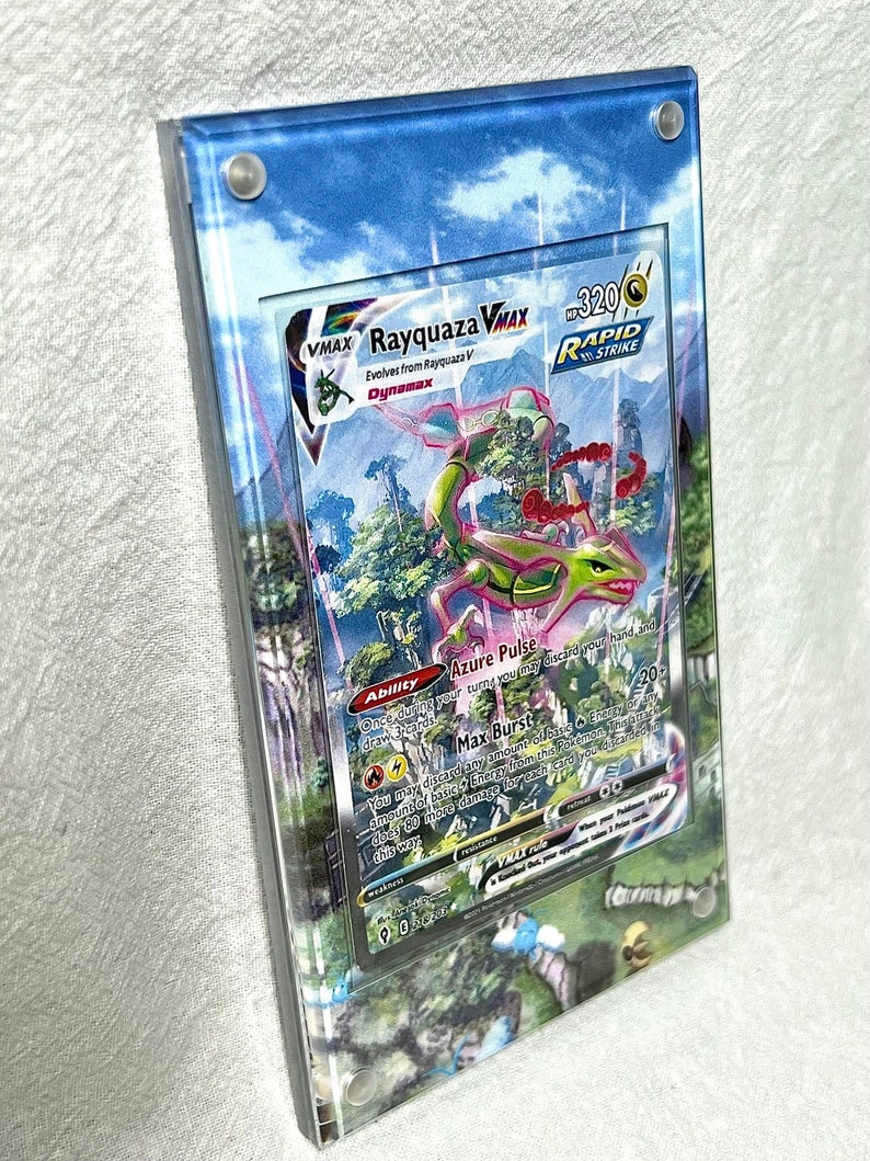 Rayquaza Vmax Alt Art Custom Pokémon Card Display Frame Case - Etsy