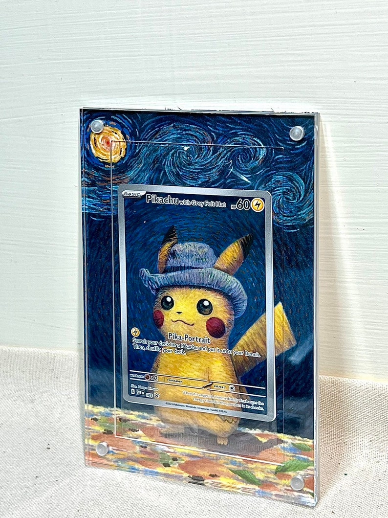 Pikachu Van Gogh Custom Pokémon Card Display Frame Case - Etsy Canada