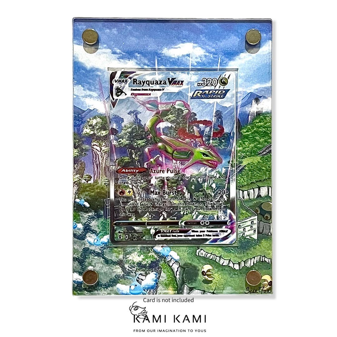 Rayquaza Vmax Custom Pokémon Card Display Frame Case - Etsy