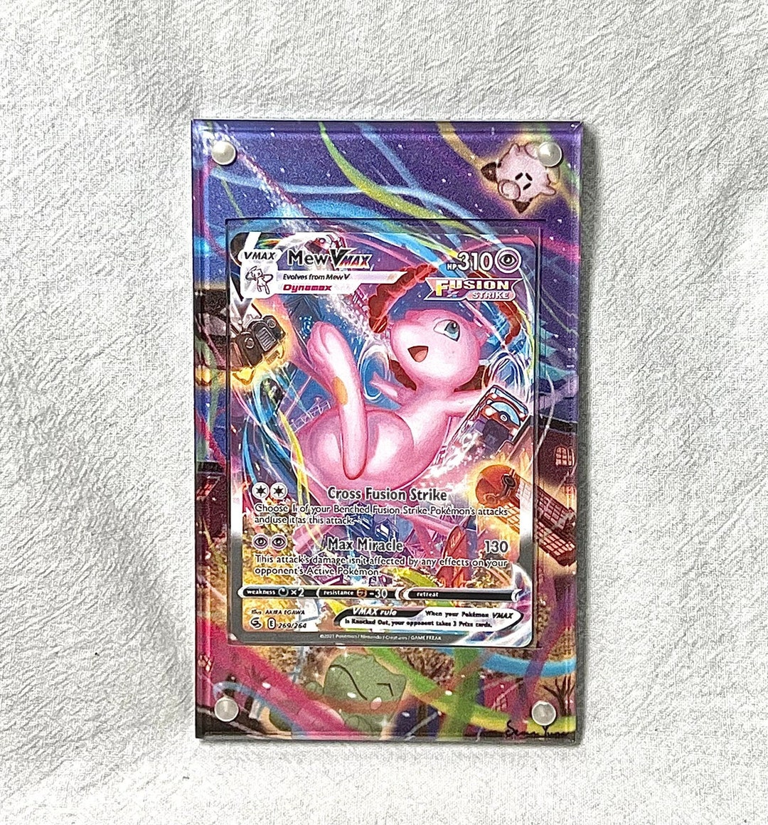 Mew Vmax Alt Art Custom Pokémon Card Display Frame Case - Etsy